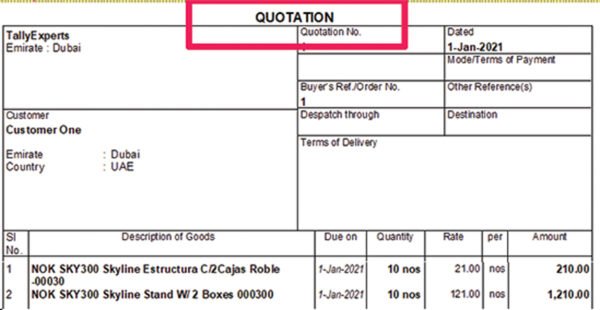 How to Print Quotation in Tally.ERP9 & TallyPrime | TallyExperts - Tally 10X