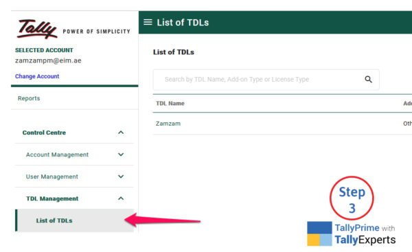 How to Attach TCP through Account (Control Centre) | TallyExperts - 10X ...