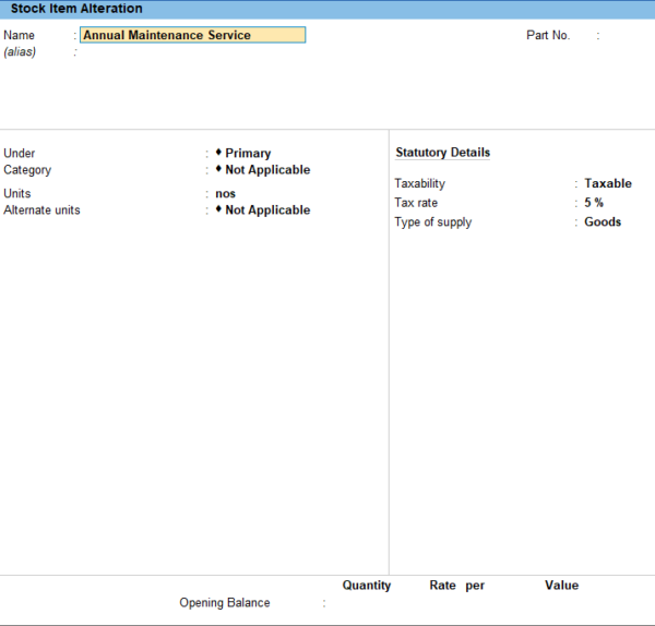How to Create Service Items as Inventory in TallyPrime | TallyExperts ...